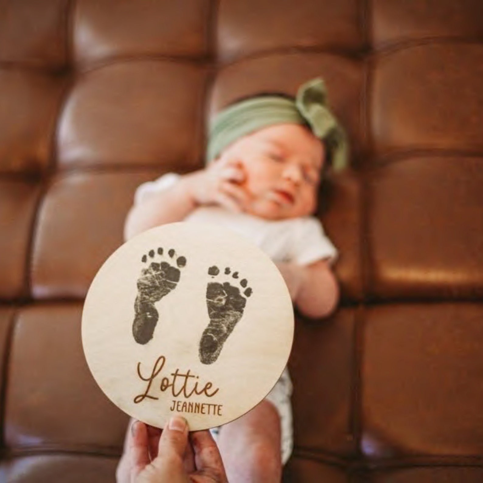 Engraved Baby Footprint Sign: New Baby Keepsake - Etsy