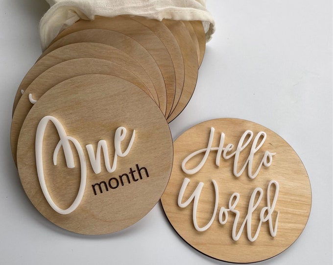 Baby Milestone Cards Monthly Baby Photos New Baby Gift - Etsy