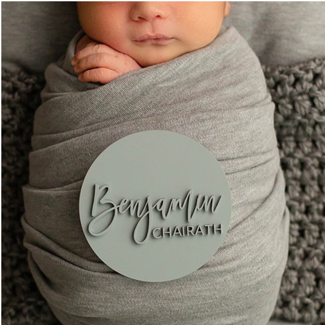 Acrylic Baby Name Sign: Newborn Photo Prop, Nursery Decor - Etsy
