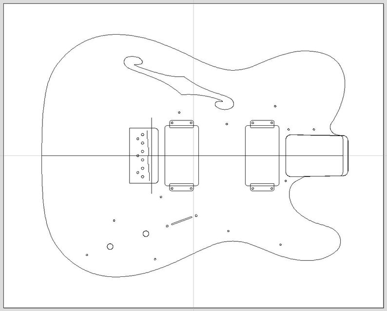 Telecaster Thinline in DXF Organized for CNC Cam - Etsy
