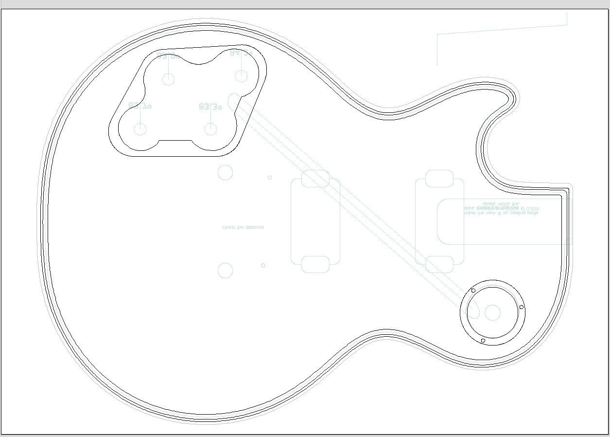 Les Paul 60' Stlyle in Dxf Svg Organized by Layers for CNC Cam - Etsy