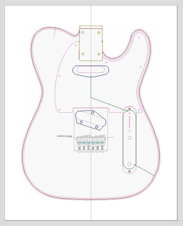 Telecaster 60' in DXF Organized for CNC Cam - Etsy