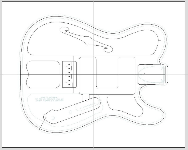 Telecaster Thinline in DXF Organized for CNC Cam - Etsy