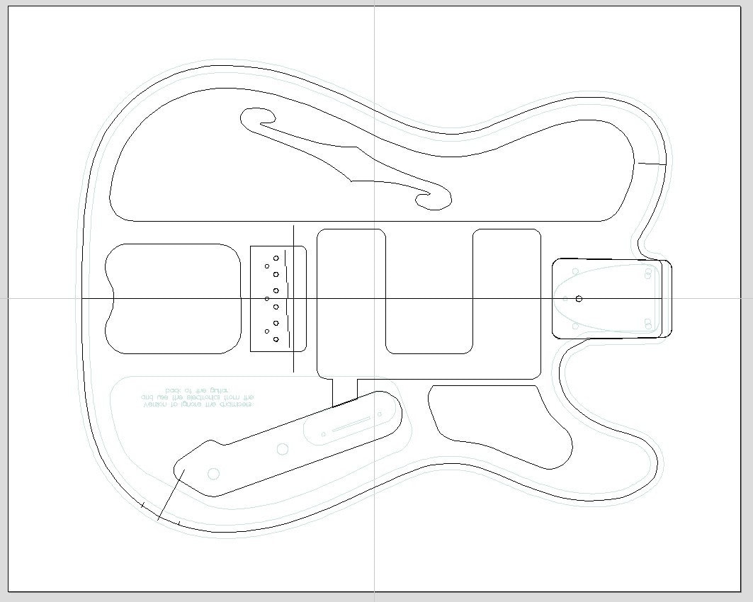 Telecaster Thinline in DXF Organized for CNC Cam - Etsy