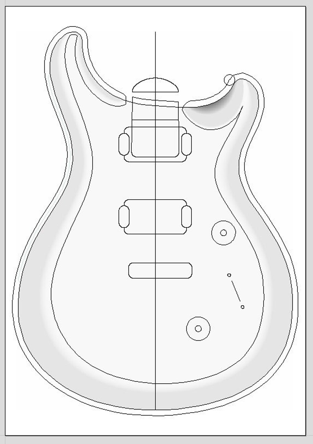PRS Se24 in DXF Organized for CNC Cam - Etsy