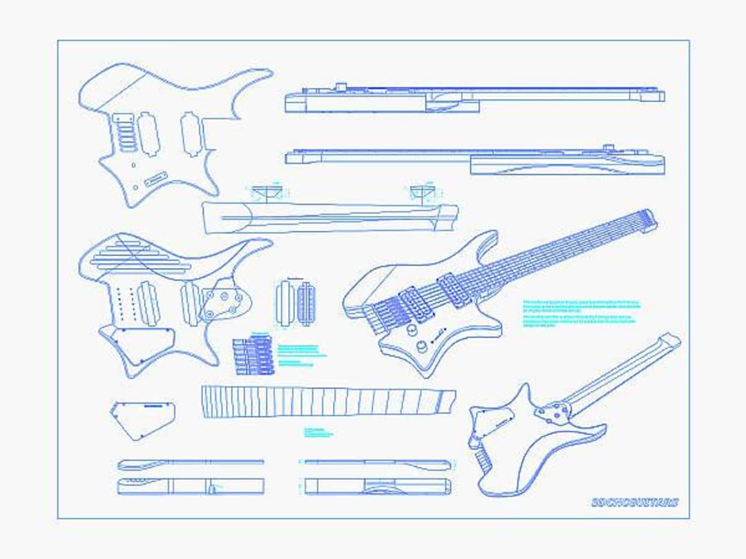 Strandberg 7 Strings Vectors Ready and Organized for CNC-CAM dxf and ...