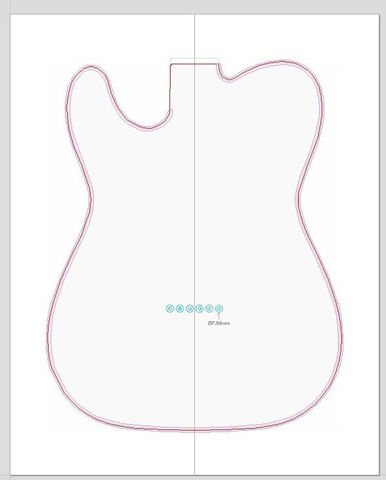 Telecaster 60' in DXF Organized for CNC Cam - Etsy UK