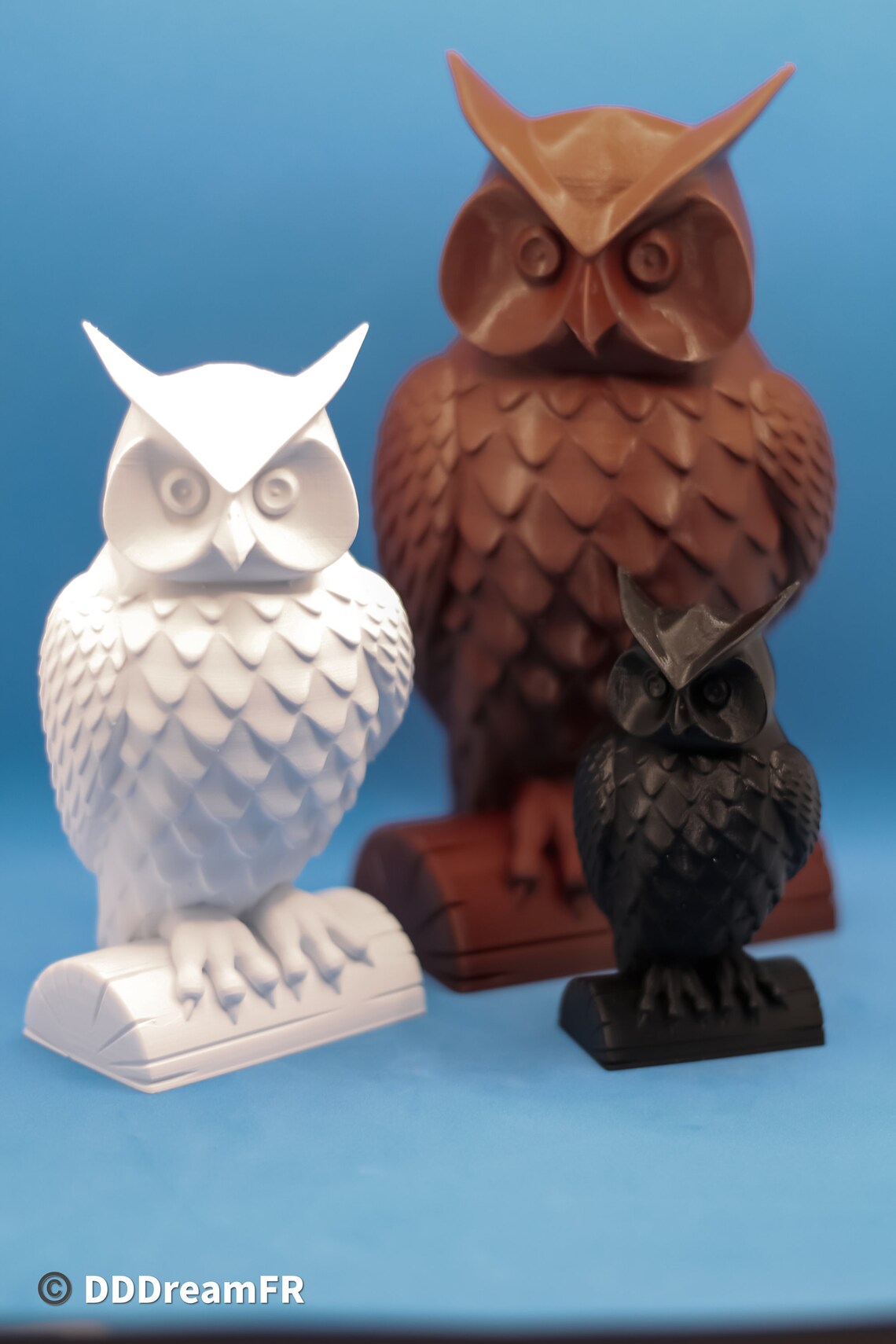 Statue Hibou Owl statue 3D printed décoration - Etsy France
