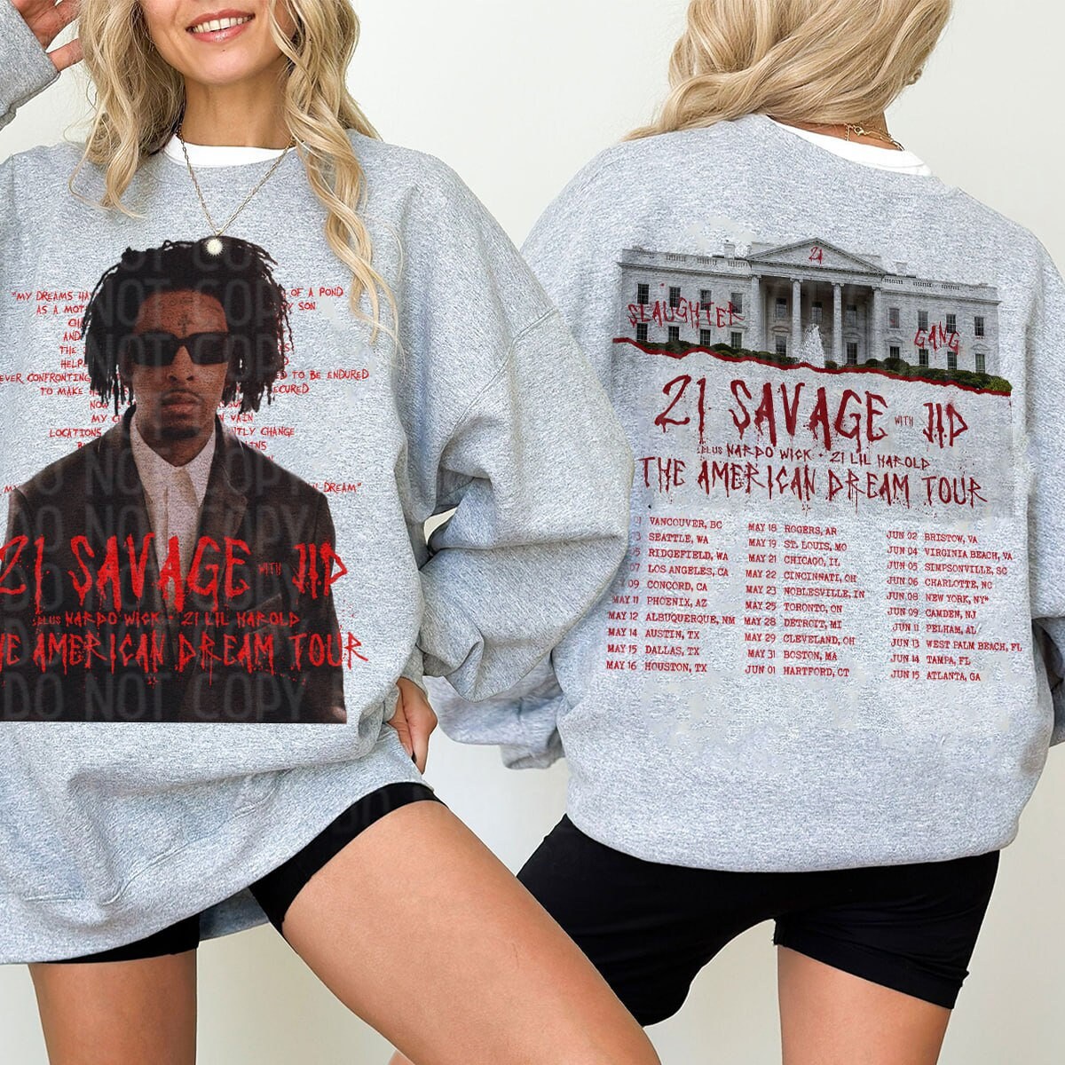 Vintage 21 Savage Tour 2024 Merch, 21 Savage Tour 2024 by Bruna ...