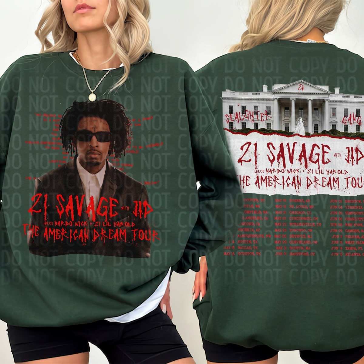 Vintage 21 Savage Tour 2024 Merch, 21 Savage Tour 2024 by Bruna ...