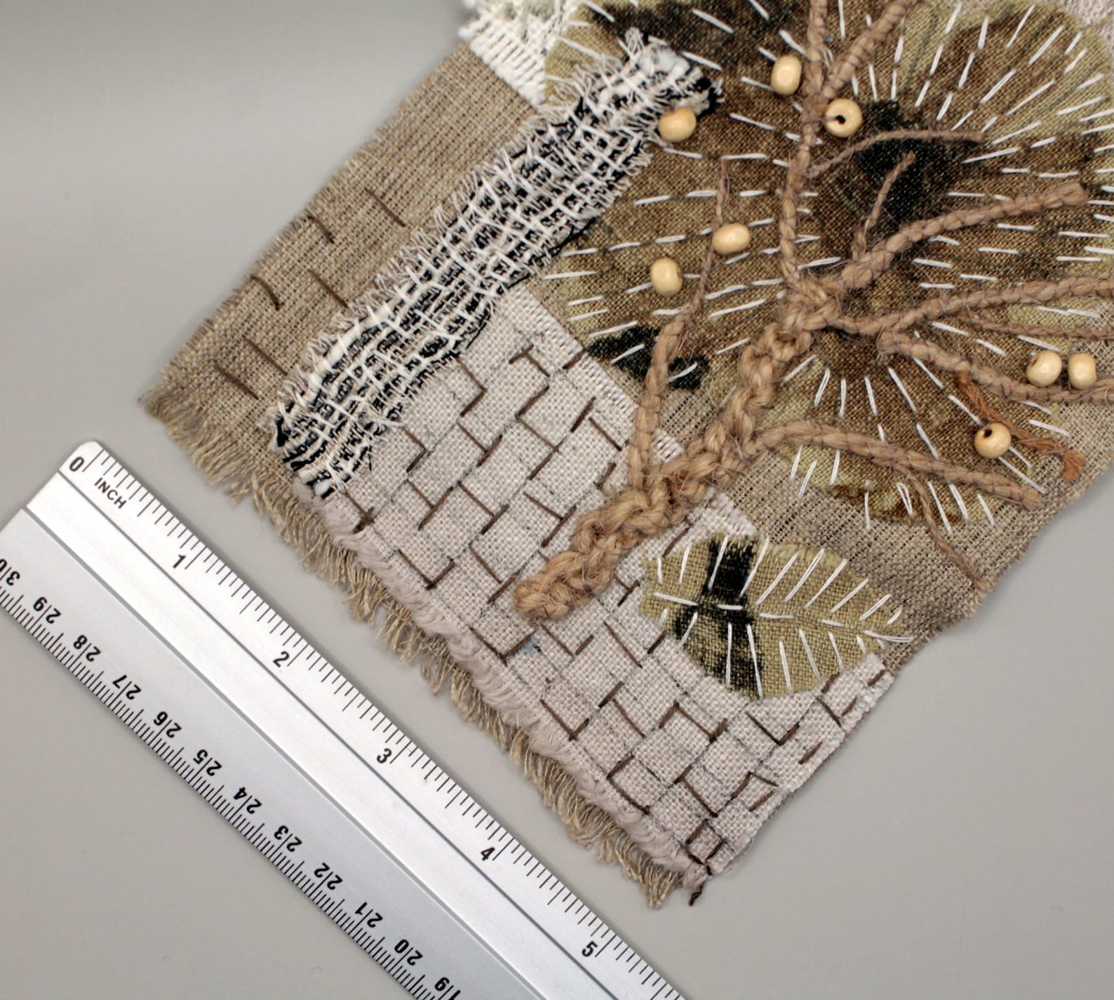 Textile Art Sashiko Fabric Stitching Upcycled Quilt Linen Boro Patch ...
