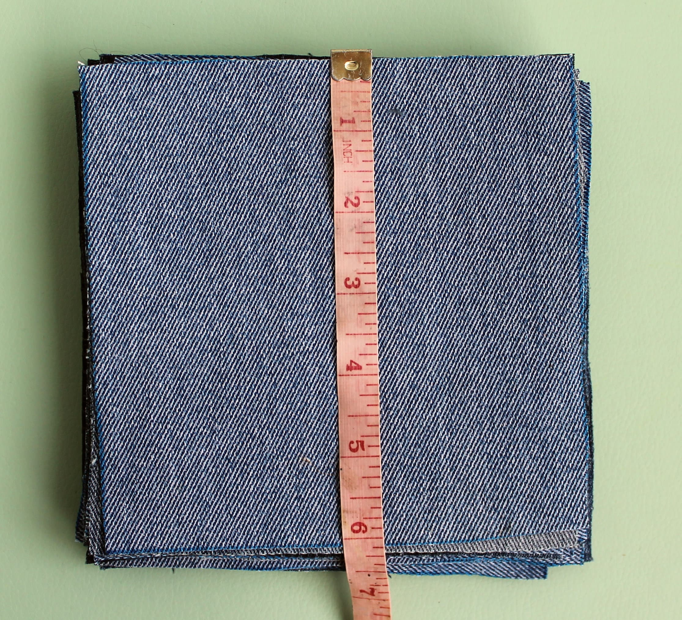 25 Pieces Denim Squares Slow Stitch Pack for Quilting Upcycled Denim ...