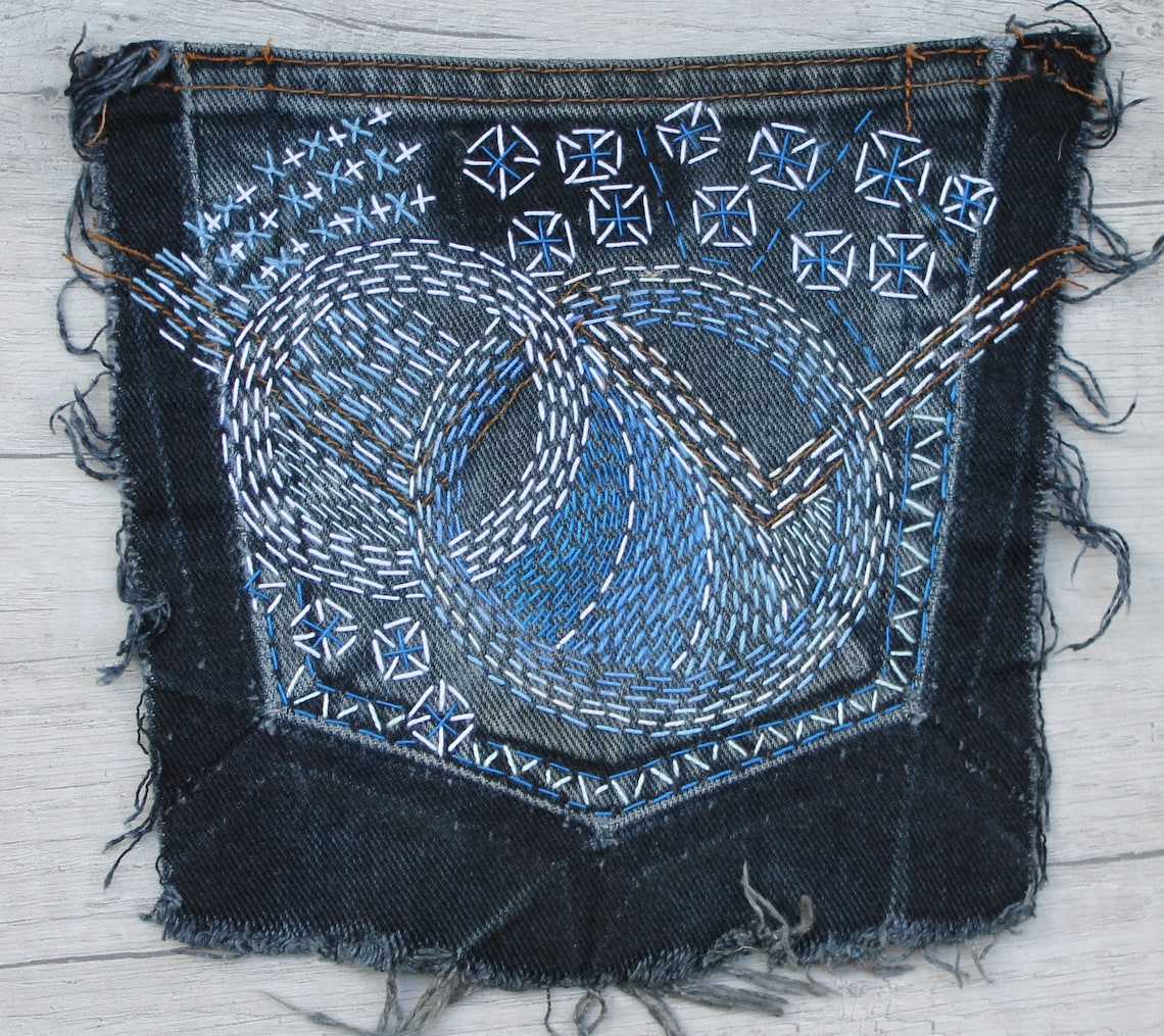 Upcycled Denim Patches Denim Boro Patch Visible Mending - Etsy