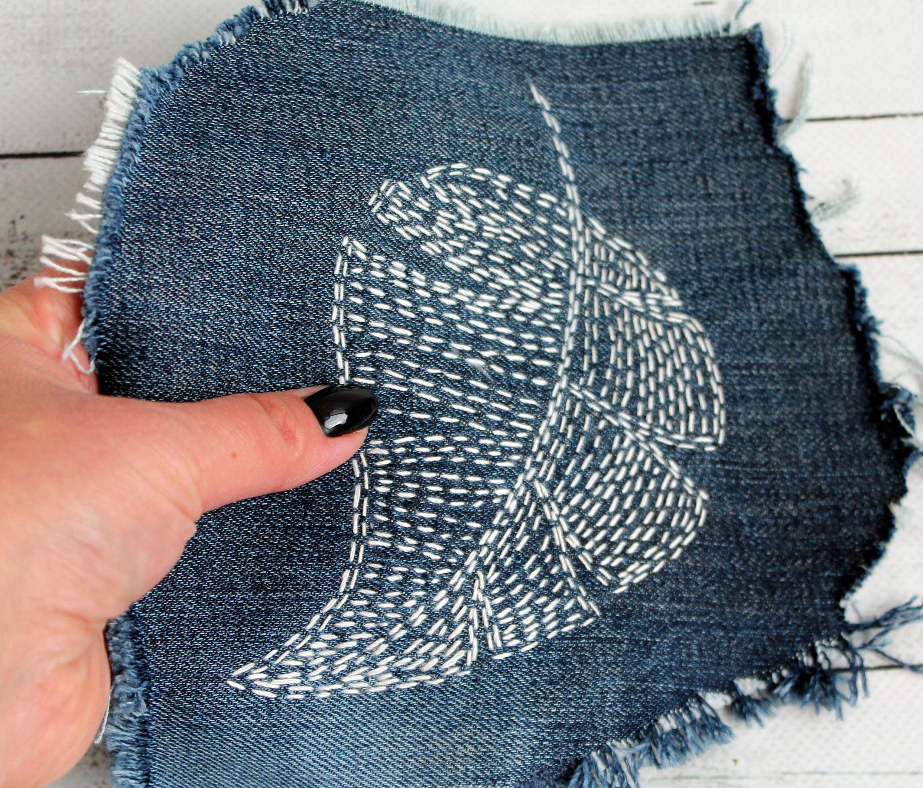 Denim Boro Patch Visible Mending Sashiko Stitching Upcycled Quilt ...