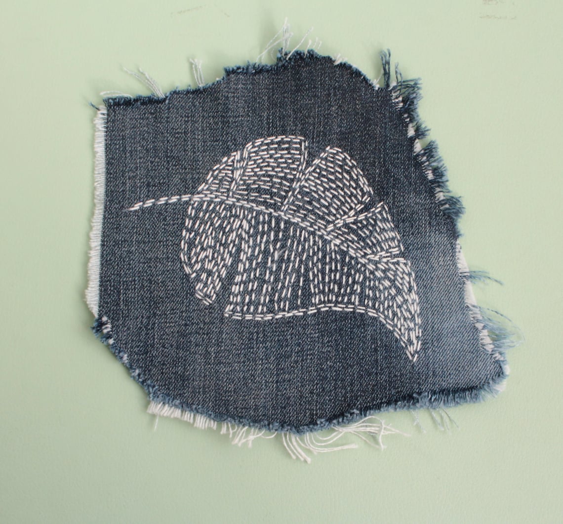 Denim Boro Patch Visible Mending Sashiko Stitching Upcycled Quilt ...