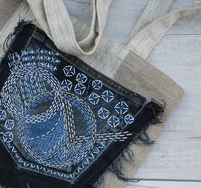 Upcycled Denim Patches Denim Boro Patch Visible Mending - Etsy