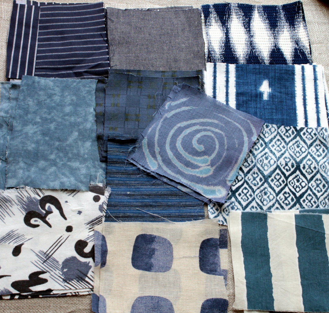 Boro Fabric Scraps Scrap Bag Quilting Cotton Sashiko Kit Slow Stitch ...