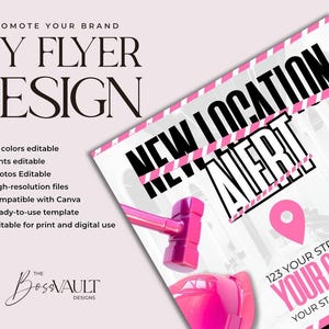 New Location Alert Flyer: DIY Business Promo (canva Template) - Etsy