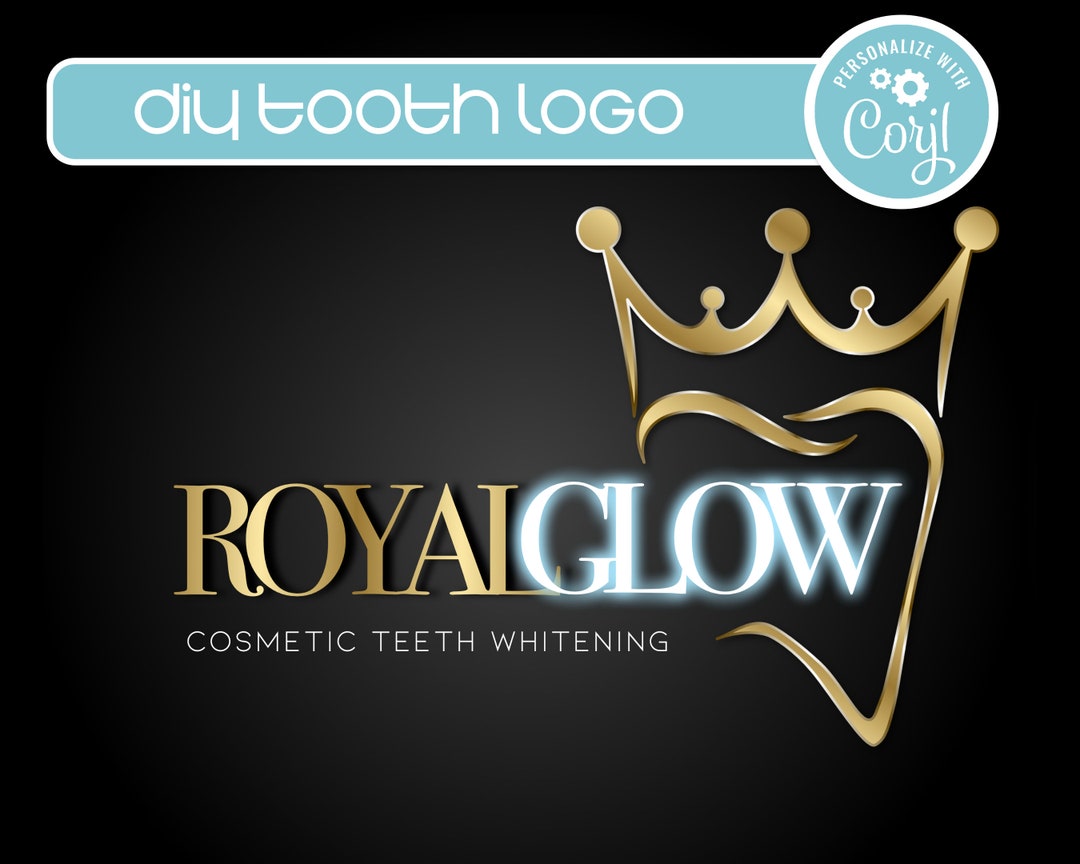 DIY Tooth Whitening Logo, Customizable Teeth Dental Tooth Gem Logo ...
