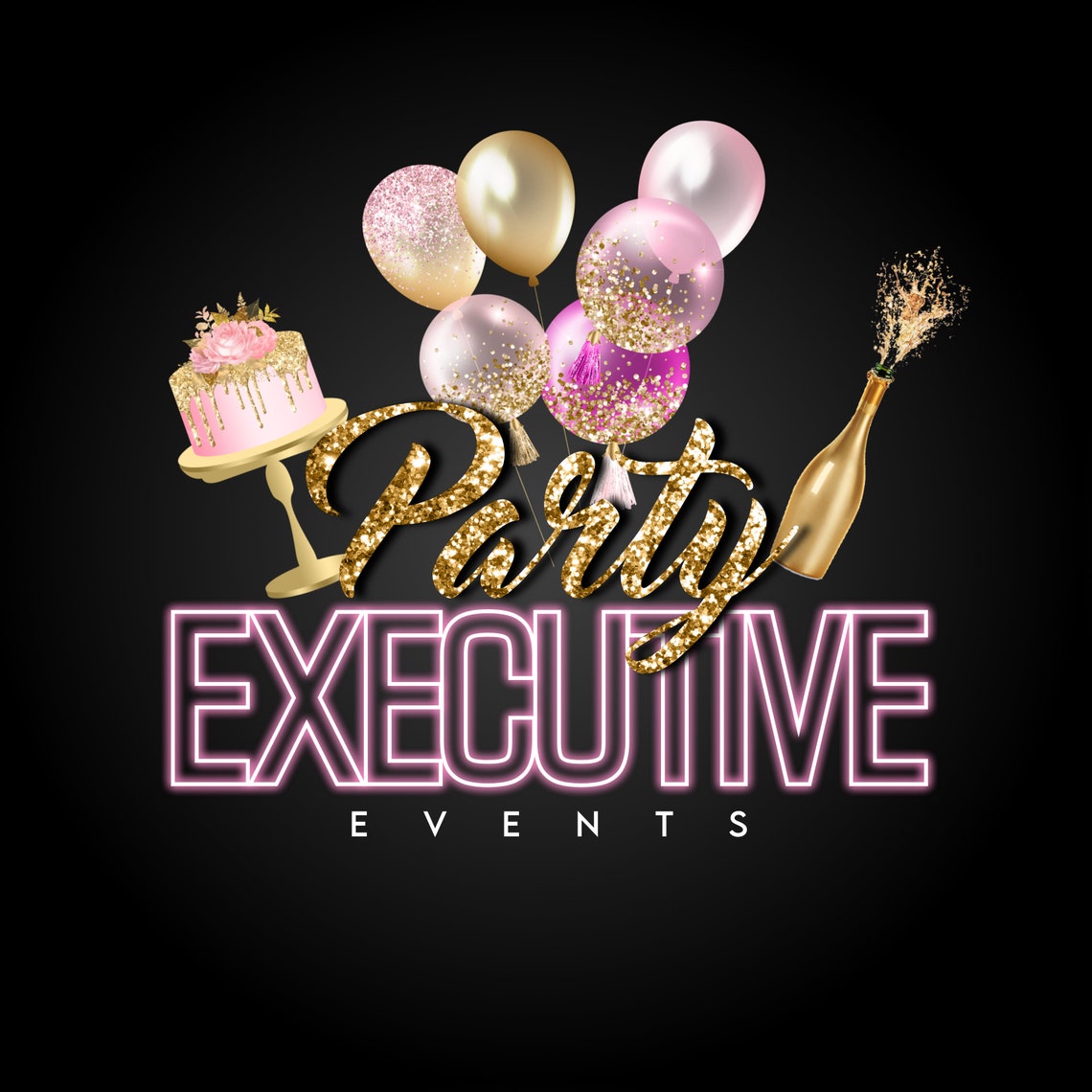 DIY Event Planner Logo Customizable Editable Glitter Logo | Etsy