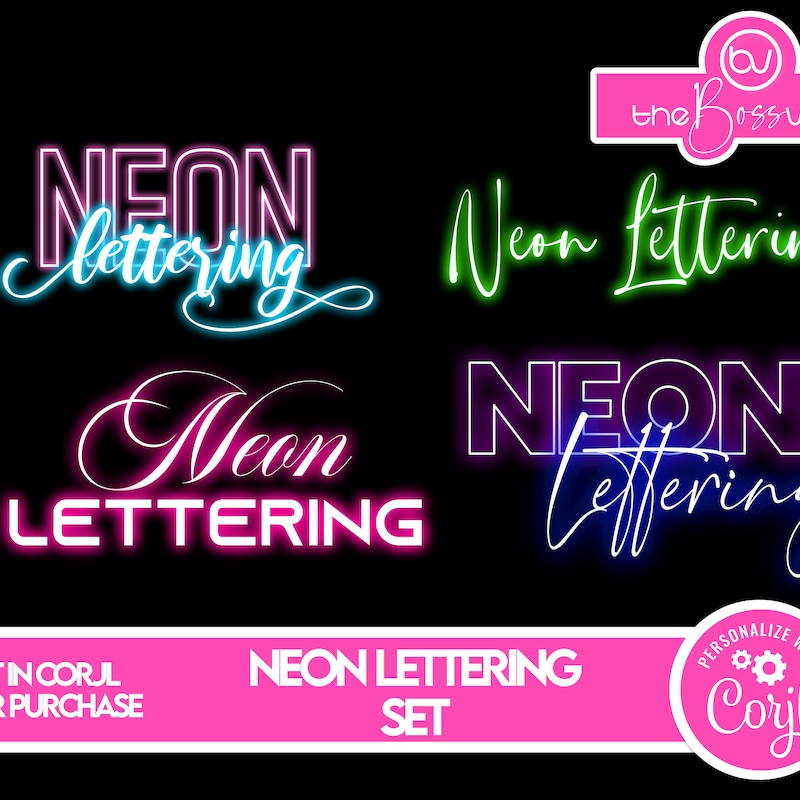 Neon Letters - Etsy
