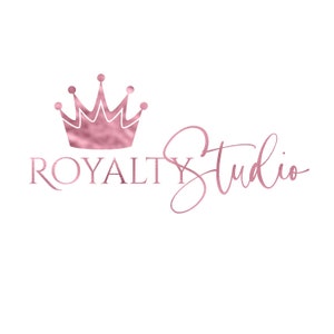 Pink Foil Logo, DIY Pink Glitter Logo, Crown Logo, Beauty Business Logo ...