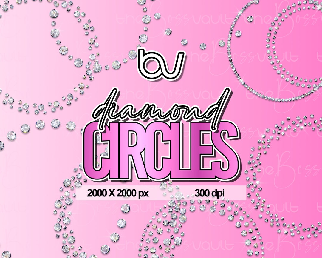 Diamond Circle Frames, Diamond Border Clip Art, Diamond Clipart ...