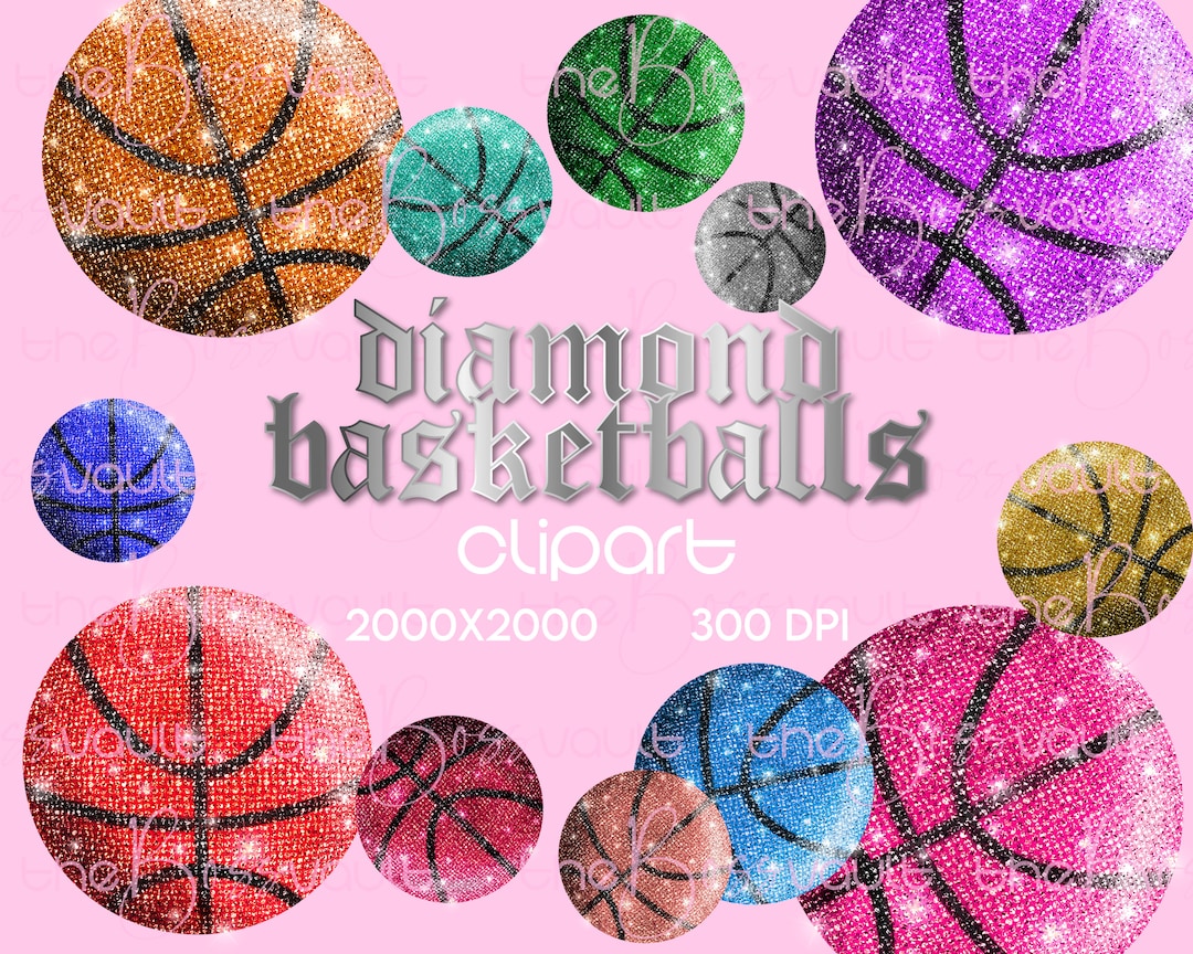 Diamond Basketball Clipart, Diamond Encrusted Basketball PNG Clip Art ...