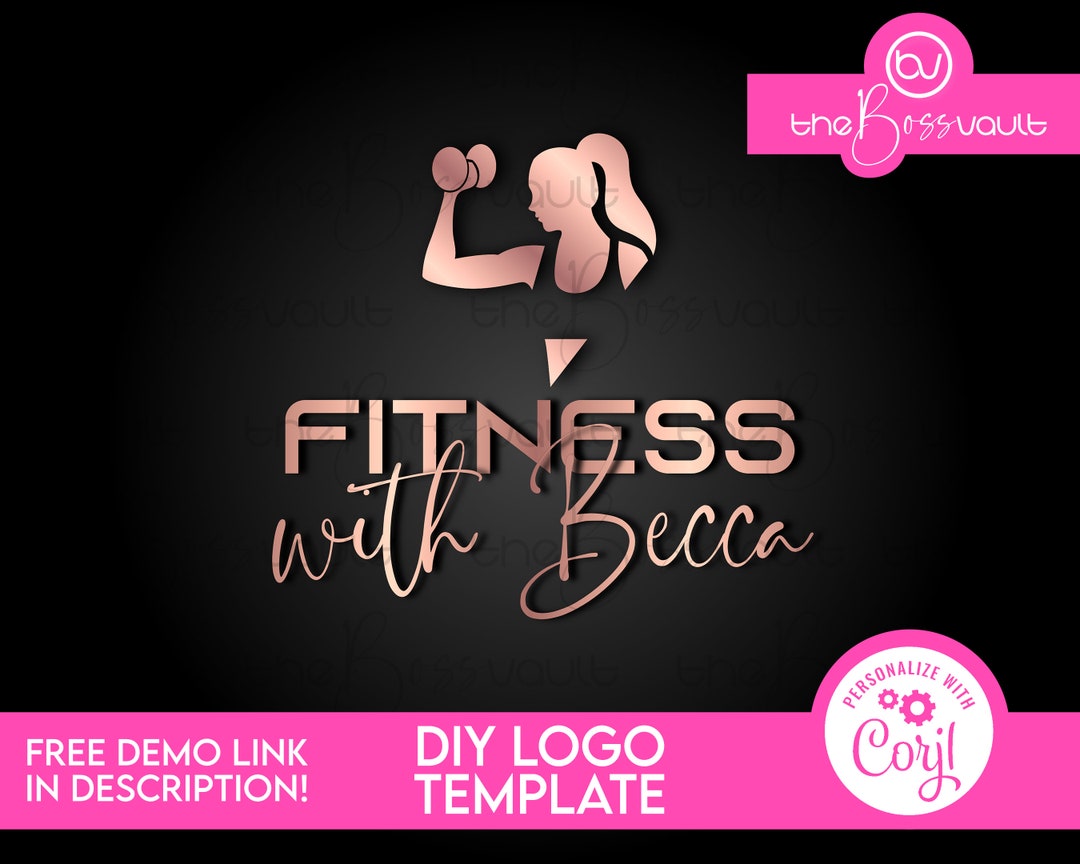 DIY Fitness Logo, Editable Customizable Logo Design for Gym, Personal ...