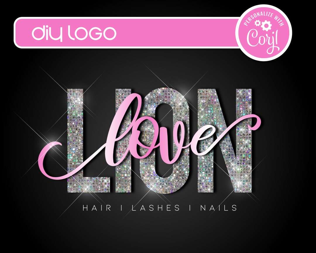 DIY Glitter Diamond Logo Design, Instant Download Editable Customizable ...