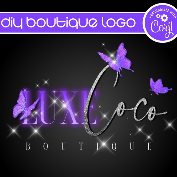 Purple Butterfly Logo - Etsy UK