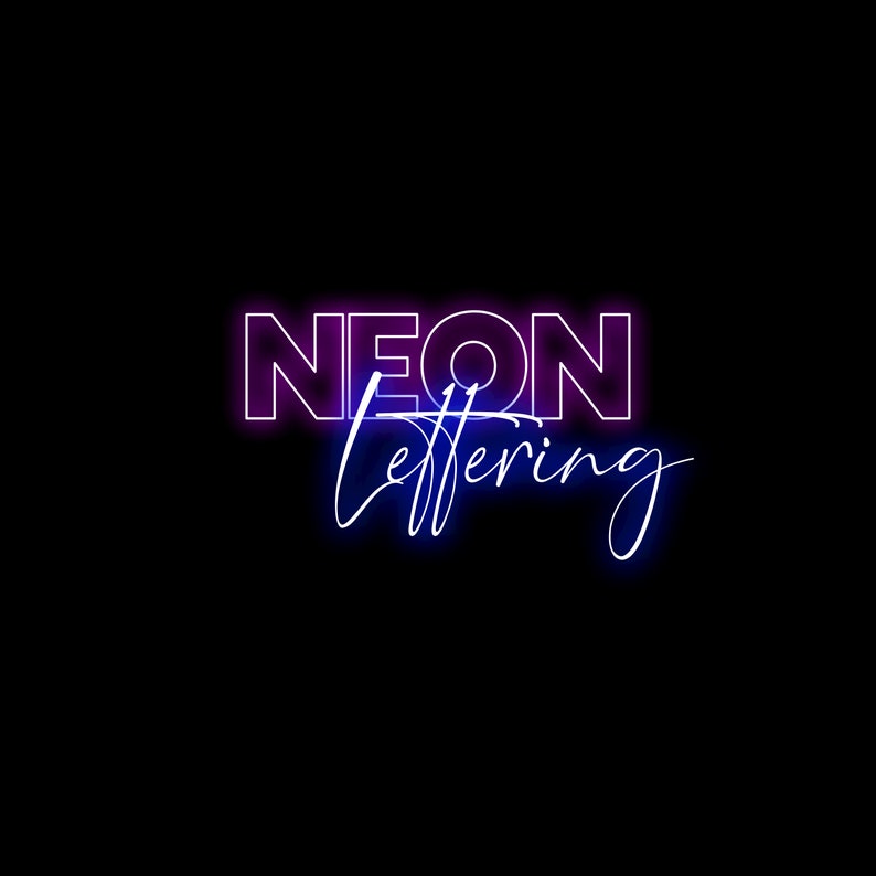 DIY Neon Letters, Neon Letters for Photo Editing, Do It Yourself Neon ...
