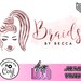 DIY Braid Logo Hair Braider Logo Design Rose Gold Logo - Etsy