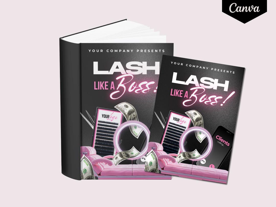 DIY Lash Guide Cover Design, Learn to Lash Ebook Cover Template ...