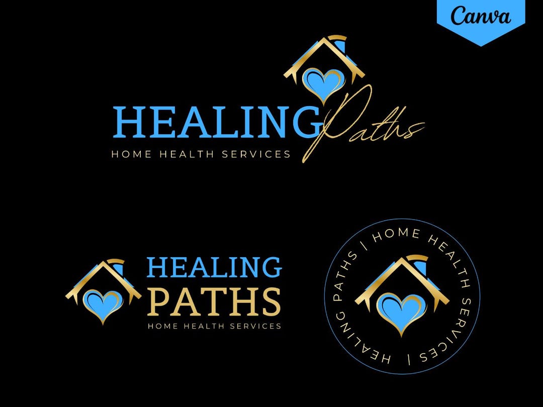 Home Health Logo Template: DIY Company Design (canva) - Etsy