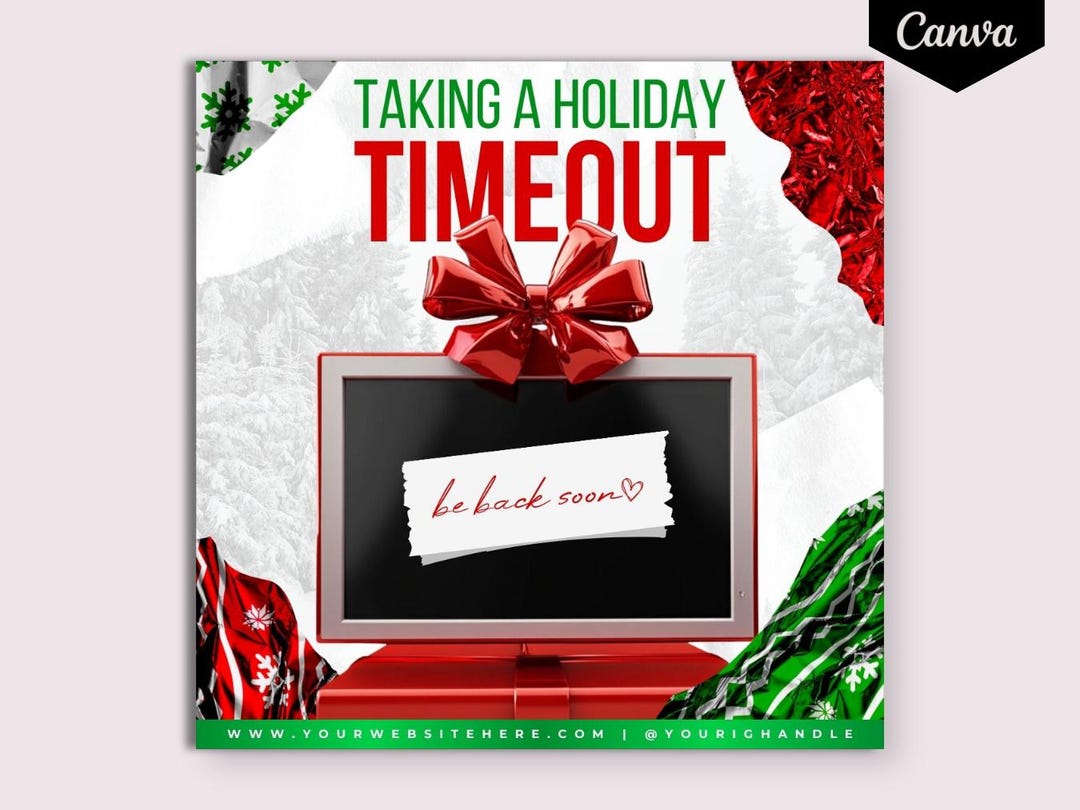Holiday Break Flyer: Animated Social Media Template (canva) - Etsy