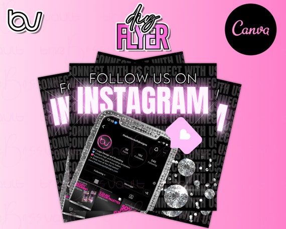 DIY Follow Us Flyer Follow Us on Social Media Flyer Template - Etsy