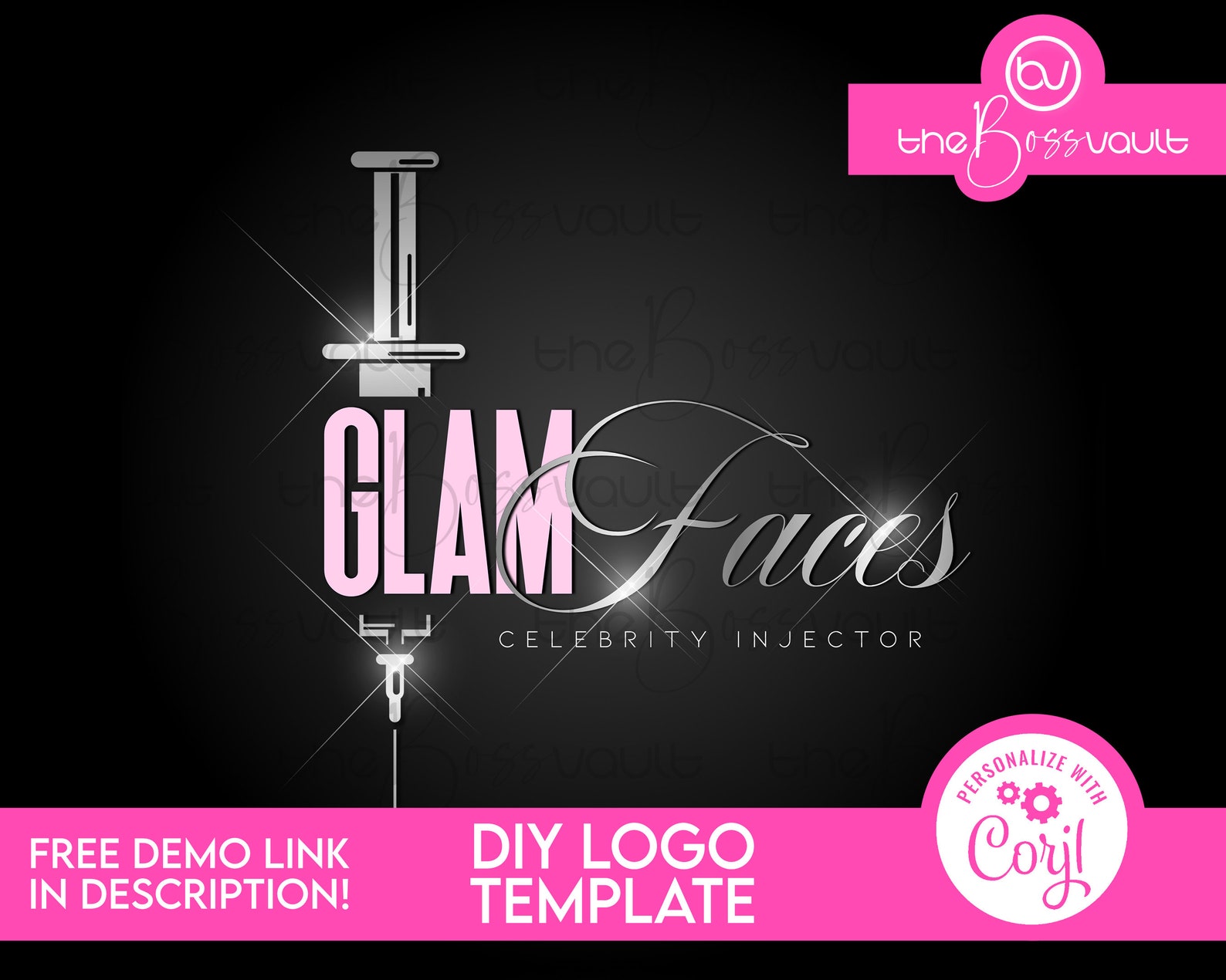 DIY Injector Logo, Lip Injection Logo, Business Logo Design, Med Spa ...