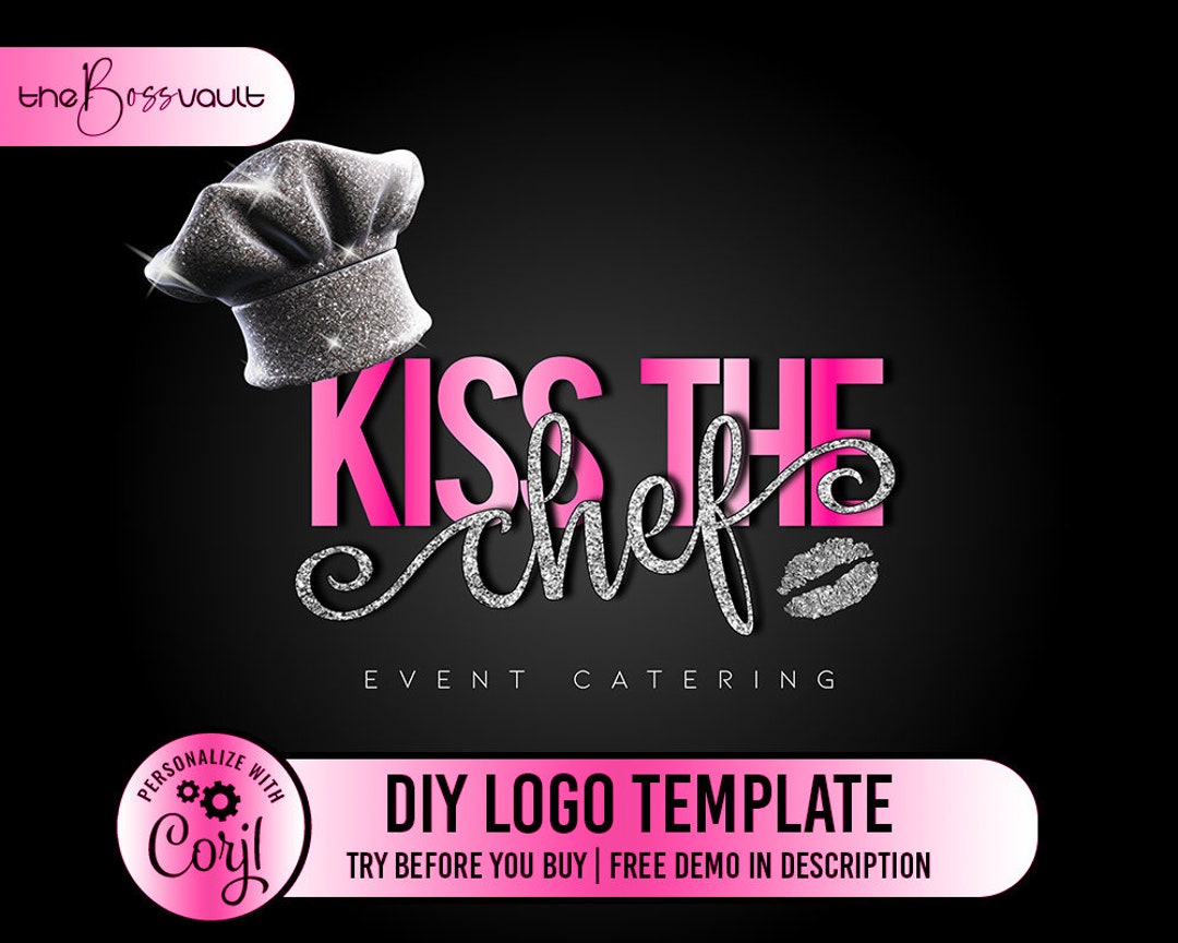 DIY Chef Logo, Cooking Logo, Baking Logo Design, Editable Logo Template ...