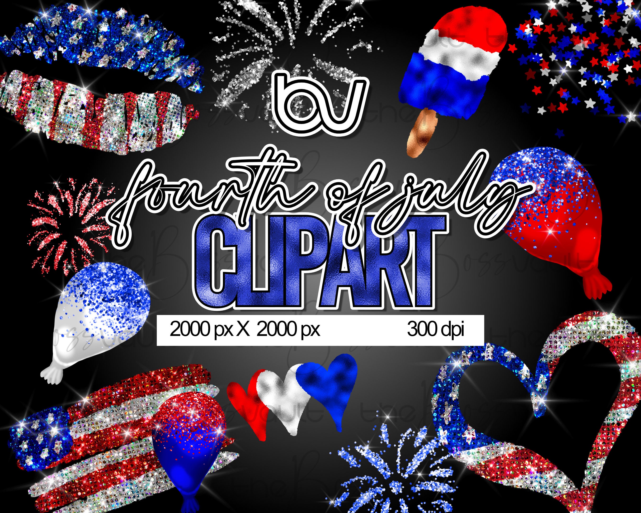 Fourth of July Clipart Fourth of July Clip Art Independence - Etsy