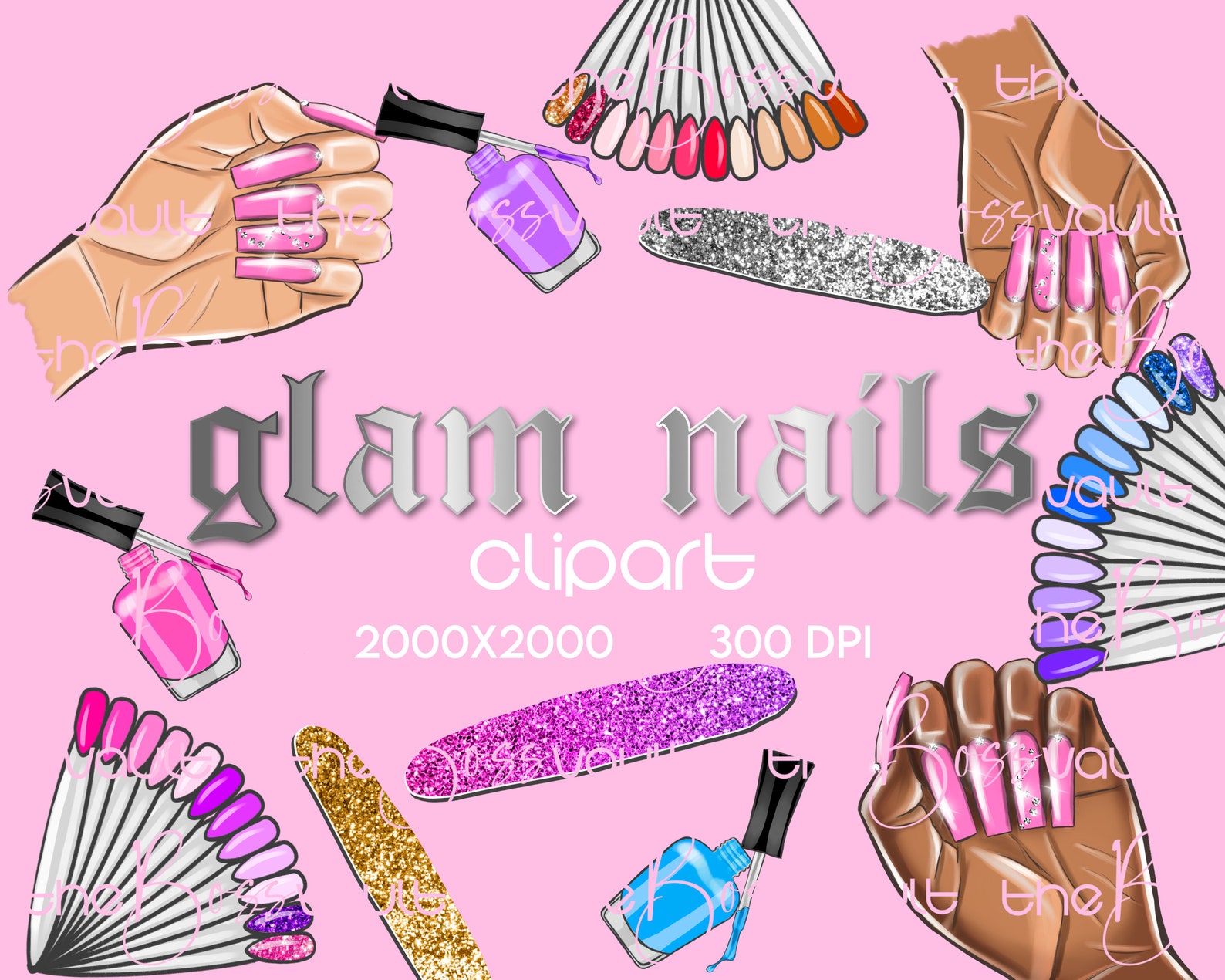 Nail Tech Clipart Nail Technician Clipart Nail Salon Pngs - Etsy
