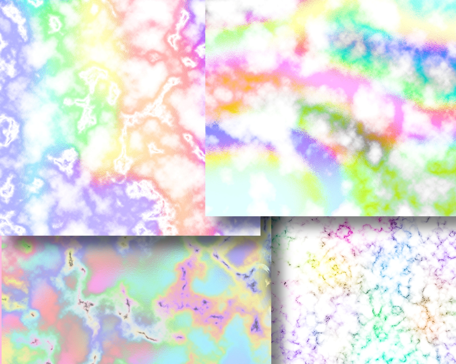 Holographic Rainbow Marble Digital Papers, Instant Download Glam ...