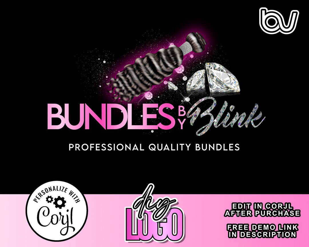 DIY Hair Logo, Bundle Logo Design, Hair Boutique Logo, Bundle Business ...