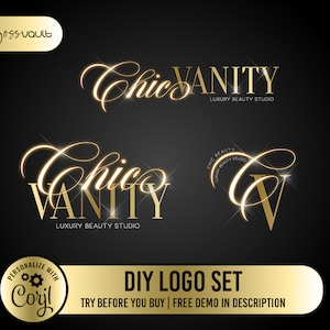 DIY Boutique Logo Set, Logo Branding Bundle, Beauty Logo Set, Hair Logo ...