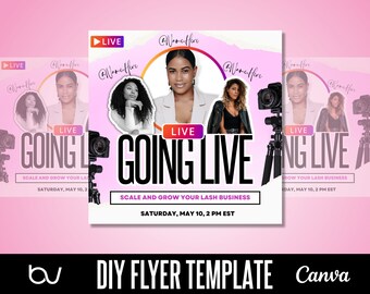 DIY Going Live Flyer Template, Promo Flyer, Livestream Promo Flyer ...