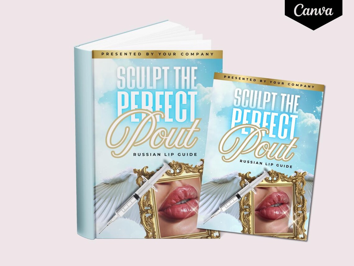 DIY Lip Injection Guide Ebook Cover Design, Editable Lip Injection E ...