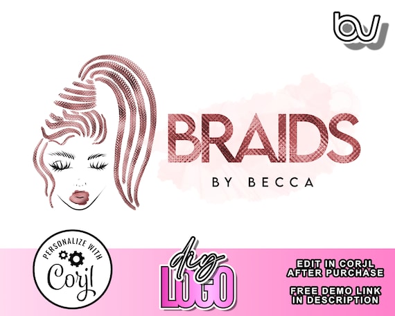 DIY Braider Logo Design Hair Logo Hair Braider Logo - Etsy