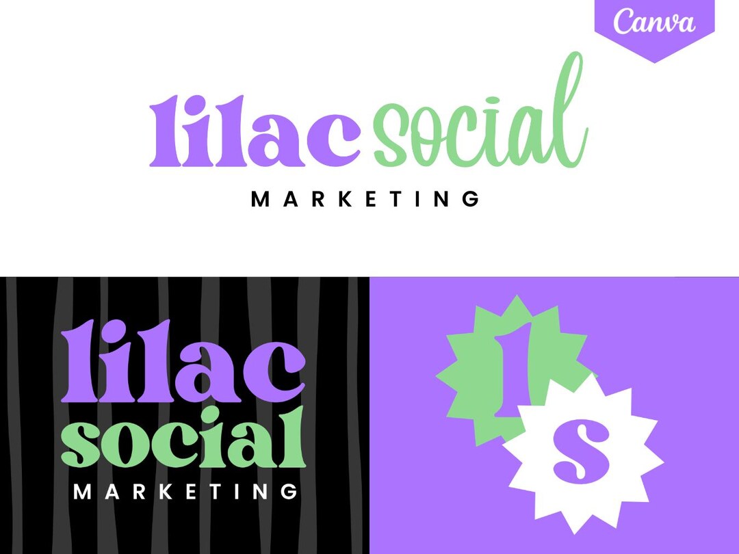 Modern Creative Social Media Agency Logo Bundle - Editable Marketing ...