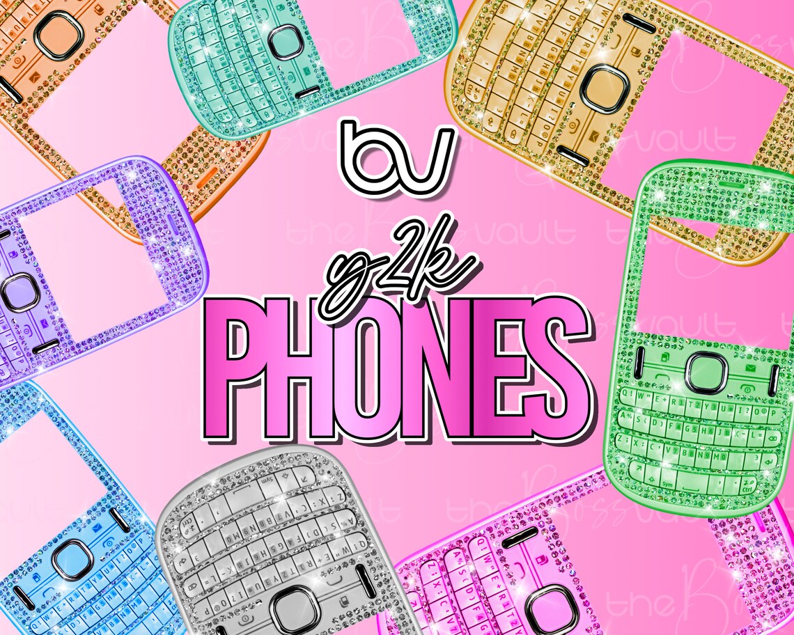 Glam Y2k Phone Clipart Old Style Phone Blackberry Clipart for - Etsy ...