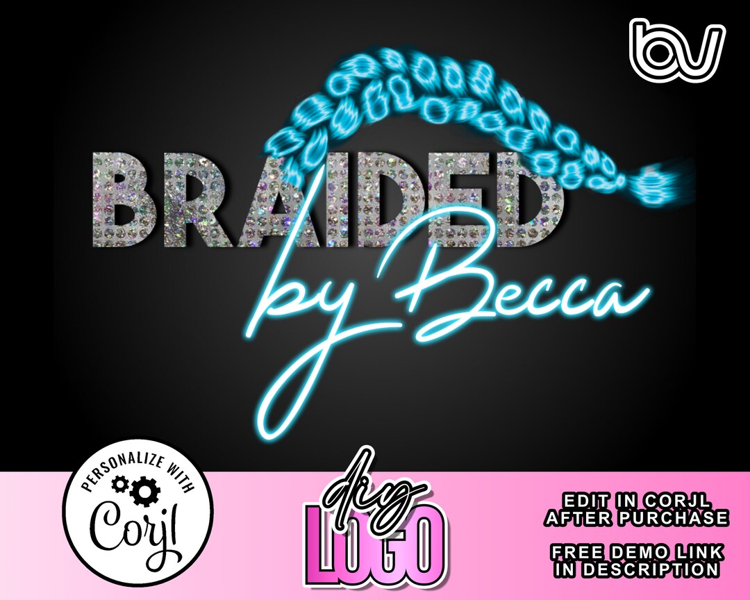 DIY Braid Logo, Hair Braider Logo Design, Braider Logo Design, Braiding ...